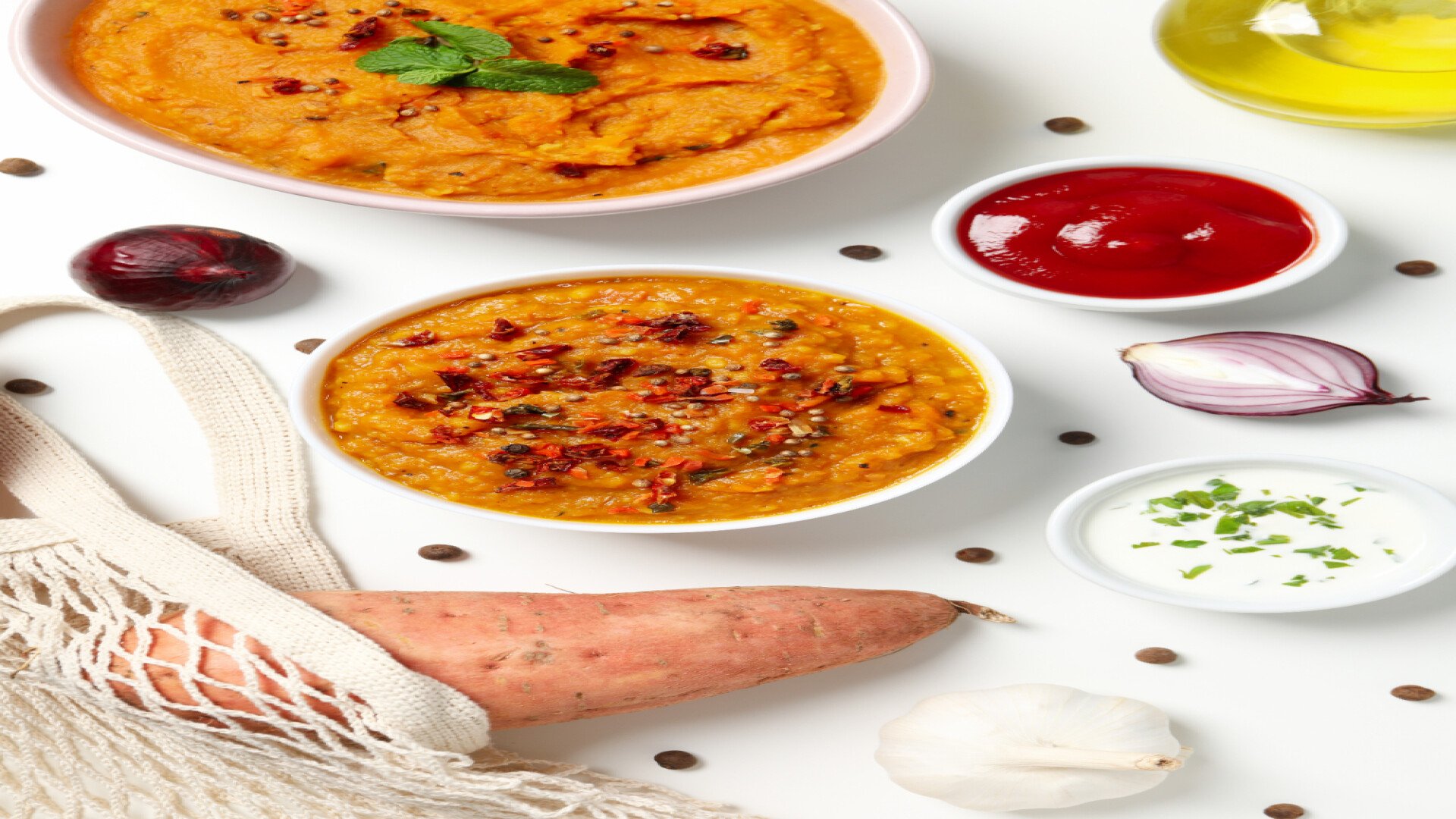 Recept - Pire od batata, slanutka i bijelog luka